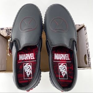 Vans | Shoes | Vans Classic Slip On Marvel Black Widow Skate Shoe ...
